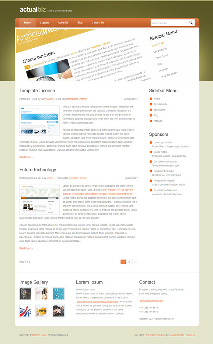 Free Muzzle Website Template - Free Website Templates, HTML5 & CSS ...