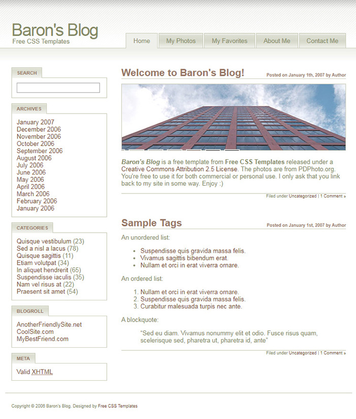Free CreamBurn Website Template - Free Website Templates, HTML5 & CSS ...