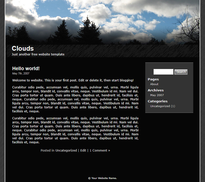 Free Clouds Website Template - Free Website Templates, HTML5 & CSS ...