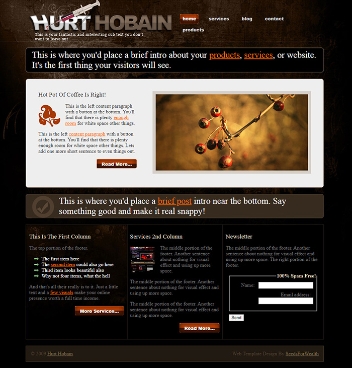 Free Ziggy Website Template - Free Website Templates, HTML5 & CSS ...