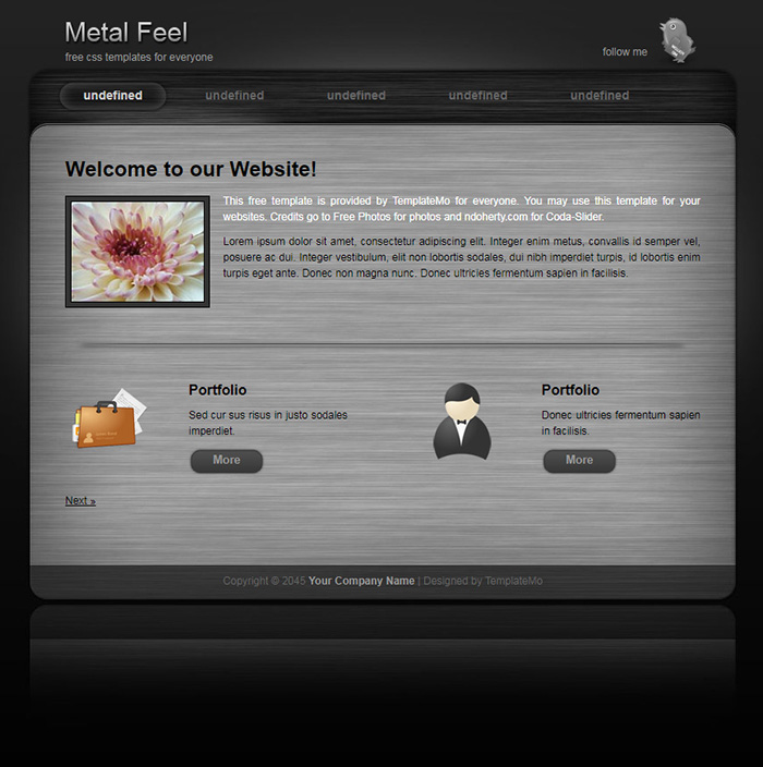 Free Metal Feel Website Template - Free Website Templates, HTML5 & CSS ...