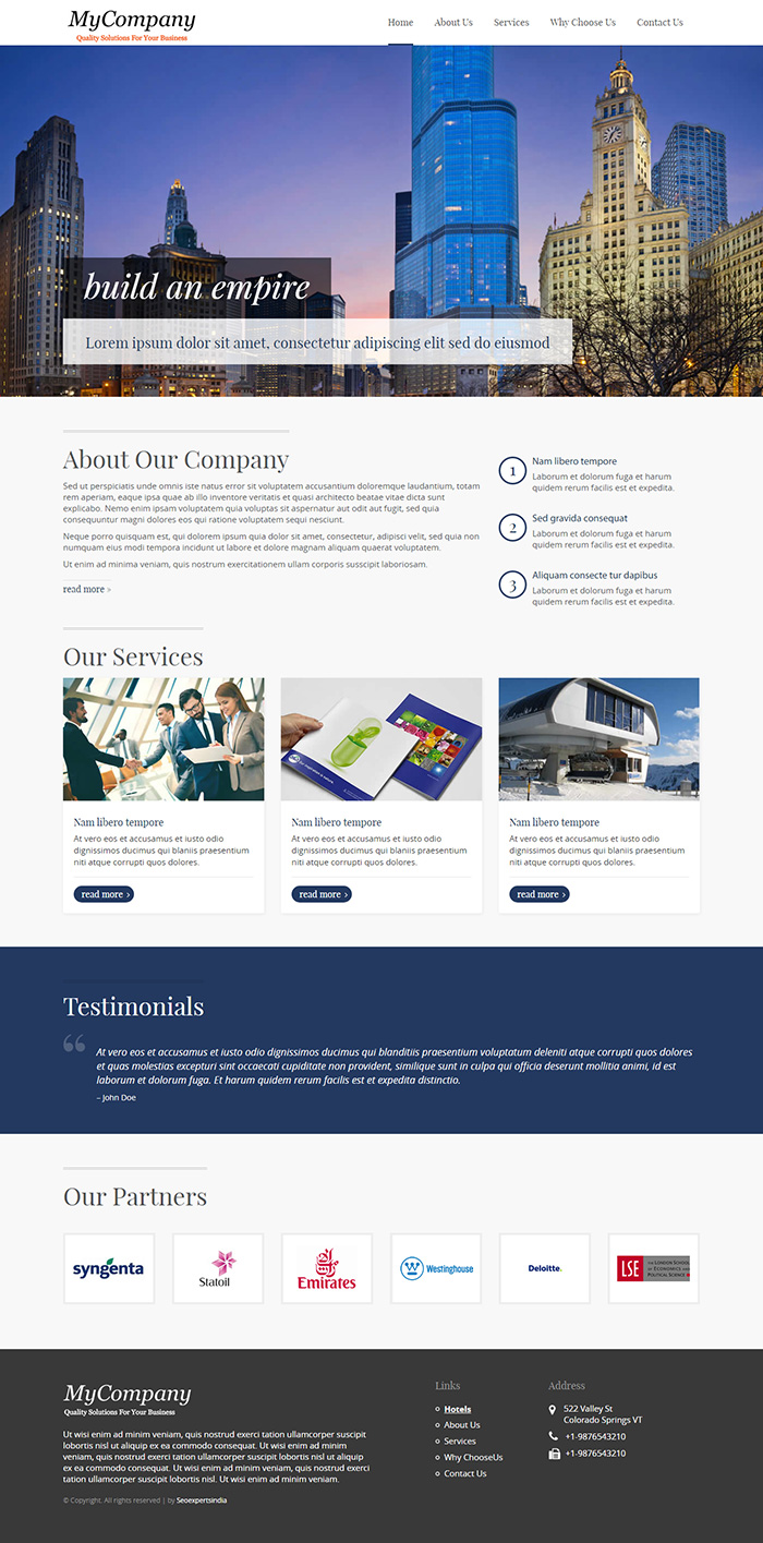 Free MyCompany Website Template Free Website Templates HTML5 CSS 