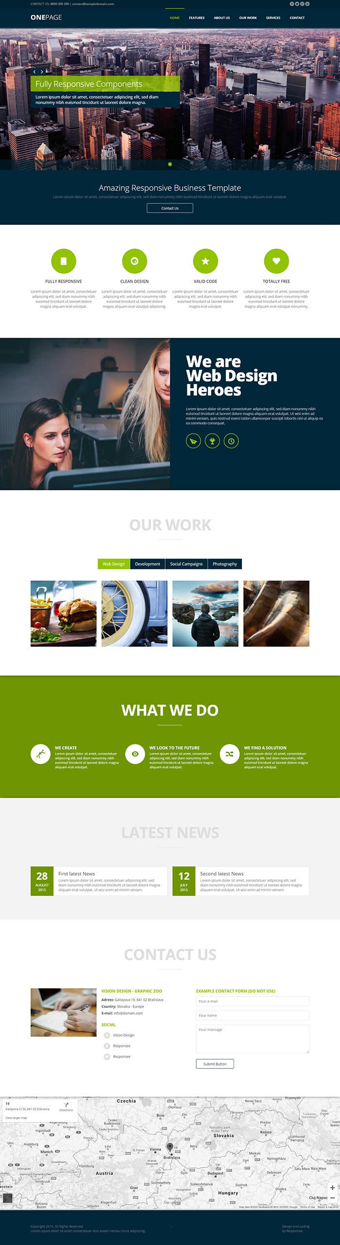 Free OnePage Website Template - Free Website Templates, HTML5 & CSS ... Free OnePage Website Template - Free Website Templates, HTML5 & CSS ...