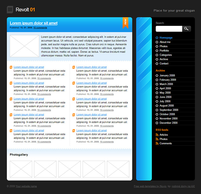 Free Revolt 01 Website Template - Free Website Templates, HTML5 & CSS ...
