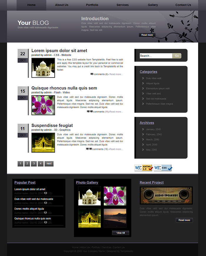 Free Your BLOG Website Template - Free Website Templates, HTML5 & CSS ...